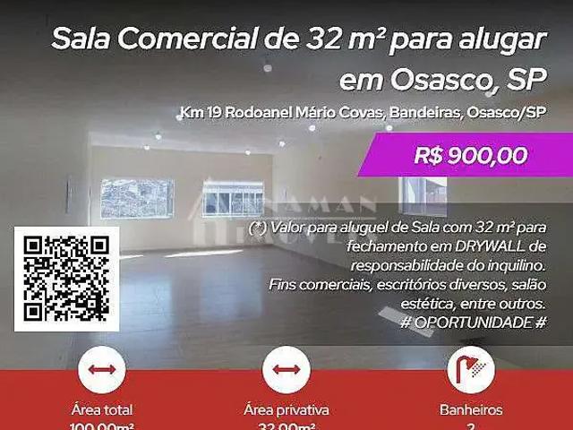 Conj. Comercial / Sala para Locação em Osasco/SP Bandeiras