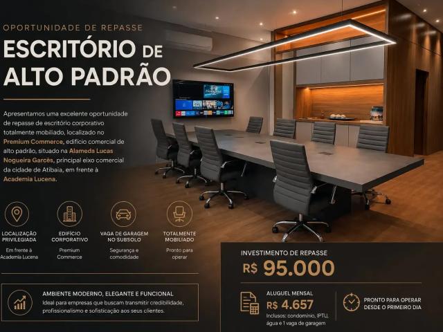 Conj. Comercial / Sala para Locação em Atibaia/SP Jardim Paulista