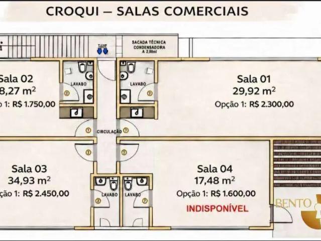 Conj. Comercial / Sala para Locação em Cuiabá/MT Jardim Petrópolis
