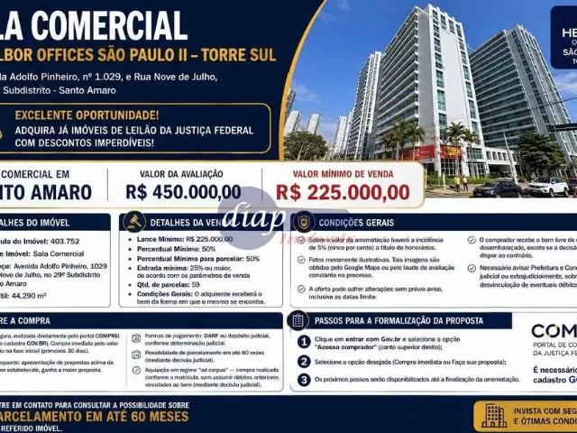 Conj. Comercial / Sala para Venda em São Paulo/SP Santo Amaro