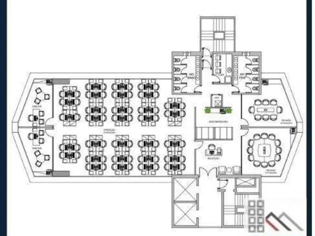 Conjunto comercial 340m², 4 banheiros, totalmente mobiliado, 5 vagas. Próximo da estação berrini d