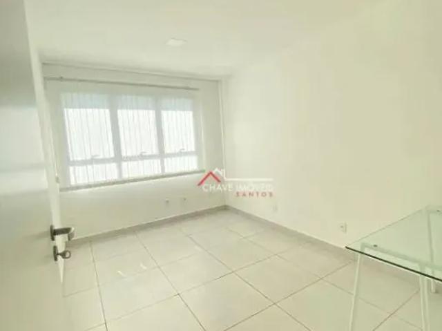 Conjunto comercial para locação no macuco em santos / sp com 4 salas, copa e 1 vaga demarcada