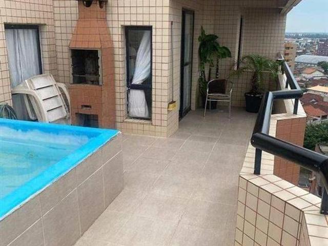 Cobertura 3 dorms mobiliada em Vila Tupi Praia Grande, SP