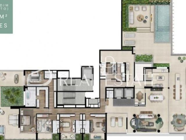 Cobertura 923m², 5 quartos sendo 5 suítes à venda no bairro Moema