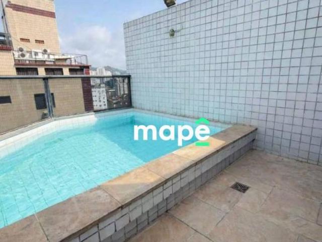 Cobertura com 1 dormitório à venda, 112 m² por R$ 910.000,00 Pompéia Santos/SP