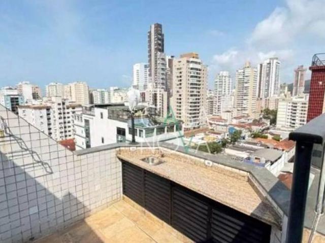 Cobertura com 1 dormitório à venda, 120 m² por R$ 928.000,00 Pompéia Santos/SP