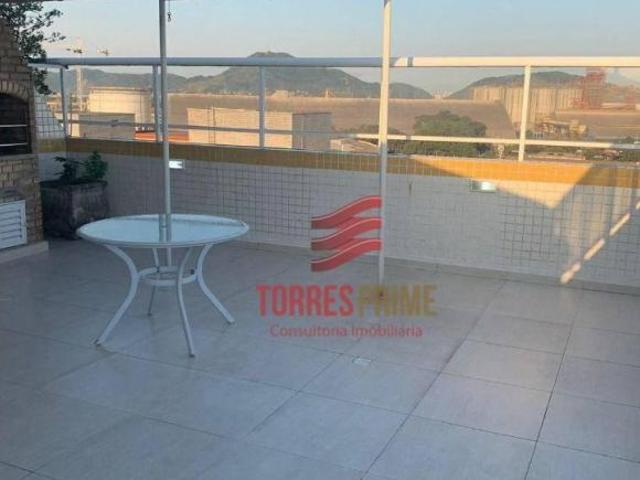 Cobertura com 2 dormitórios à venda, 111 m² por R$ 835.000,00 Estuário Santos/SP