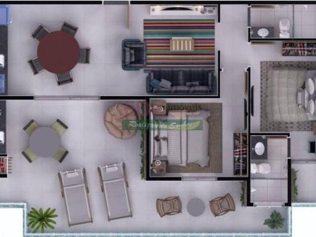 Cobertura com 2 dormitórios à venda, 86 m² por R$ 851.840,00 Praia Grande Ubatuba/SP