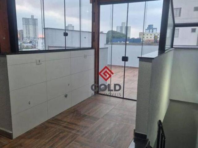 Cobertura com 2 dormitórios à venda, 90 m² por R$ 420.000,00 Vila Valparaíso Santo André/SP