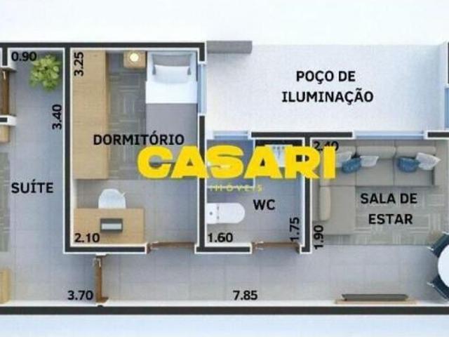 Cobertura com 2 dormitórios à venda, 100 m² Vila Helena Santo André/SP