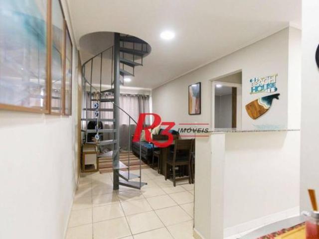 Cobertura com 2 dormitórios à venda, 105 m² José Menino Santos/SP