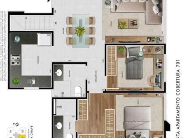 Cobertura com 2 quartos à venda em Belo Horizonte, no bairro Castelo
