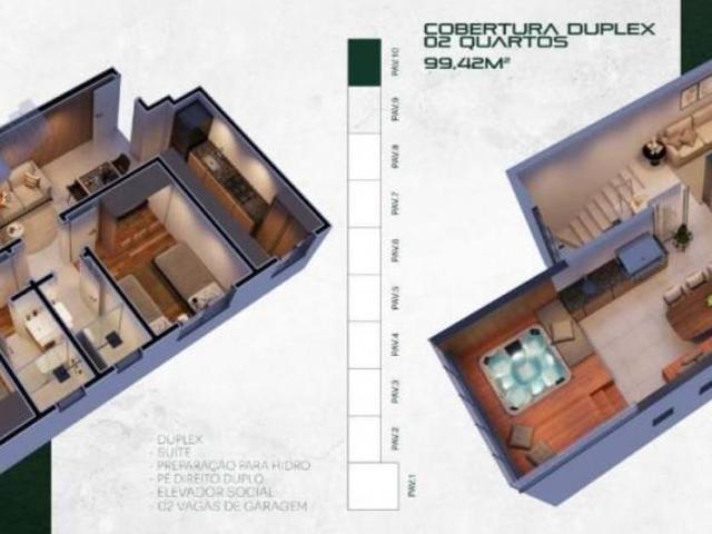 Cobertura com 2 quartos à venda em Belo Horizonte, no bairro Miramar