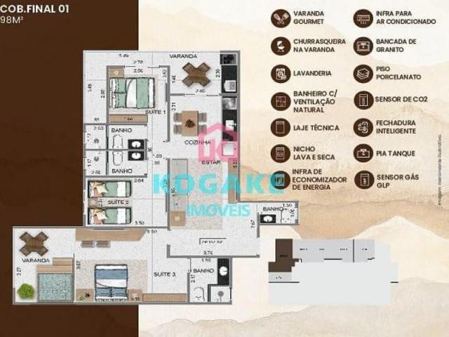 Cobertura com 3 dormitórios à venda, 98 m² por R$ 835.697,00 Maranduba Ubatuba/SP