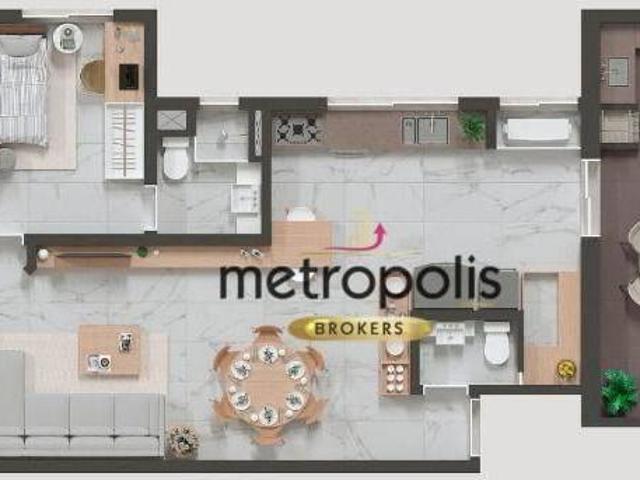 Cobertura com 3 dormitórios à venda, 121 m² por R$ 1.670.000,00 Barcelona São Caetano do Sul/SP