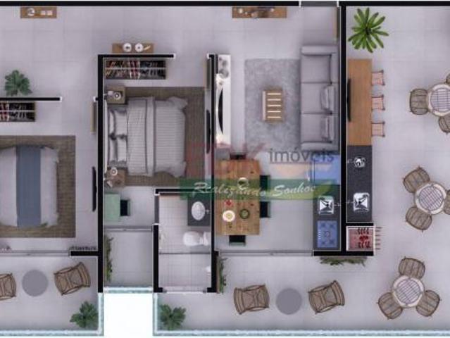 Cobertura com 3 dormitórios à venda, 138 m² por R$ 851.840,00 Praia Grande Ubatuba/SP