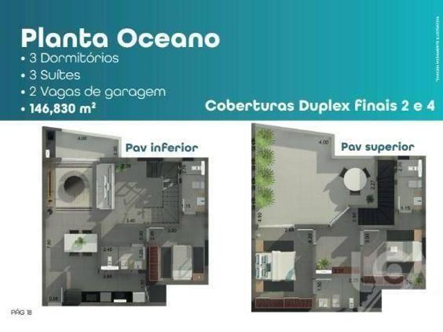 Cobertura com 3 dormitórios à venda, 146 m² por R$ 1.511.303,62 Centro Caraguatatuba/SP