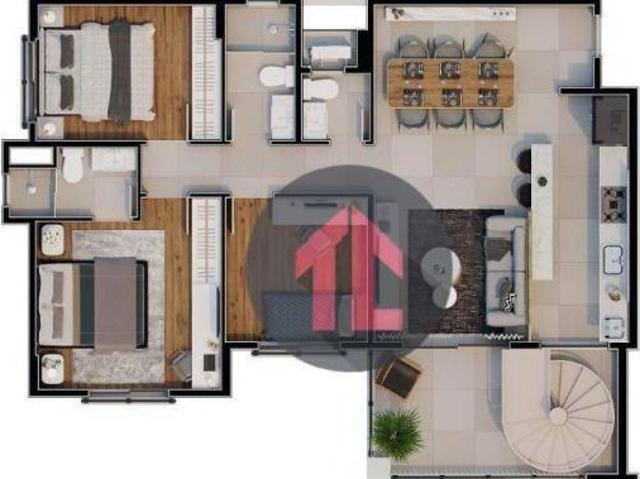Cobertura com 3 dormitórios à venda, 165 m² por R$ 1.670.000,00 Parque da Hípica Campinas/SP