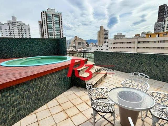 Cobertura com 3 dormitórios à venda, 172 m² por R$ 1.890.000,00 Pompéia Santos/SP