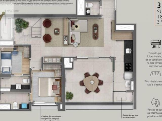 Cobertura com 3 dormitórios à venda, 179 m² por R$ 3.030.280 Vila Romana São Paulo/SP