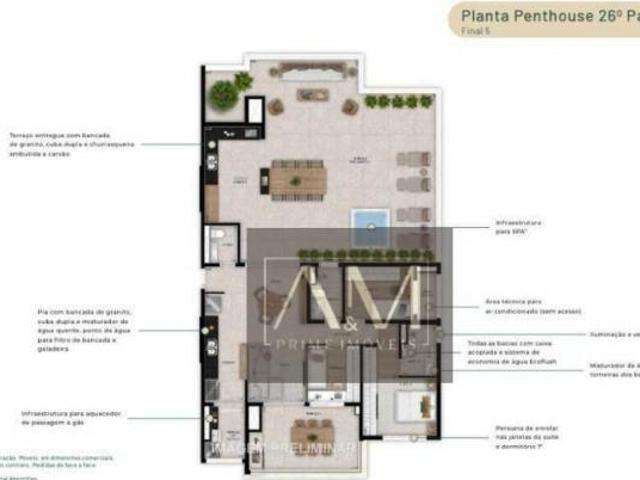 Cobertura com 3 dormitórios à venda, 194 m² por R$ 2.650.000 Rua Melo Peixoto
