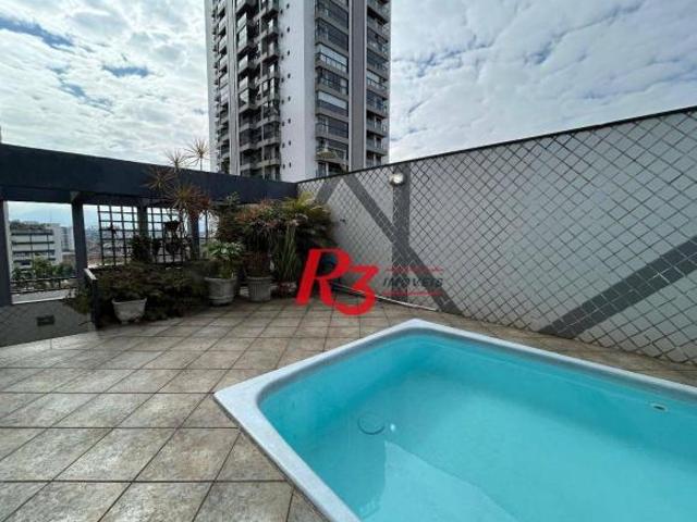Cobertura com 3 dormitórios à venda, 258 m² por R$ 2.980.000,00 Boqueirão Santos/SP