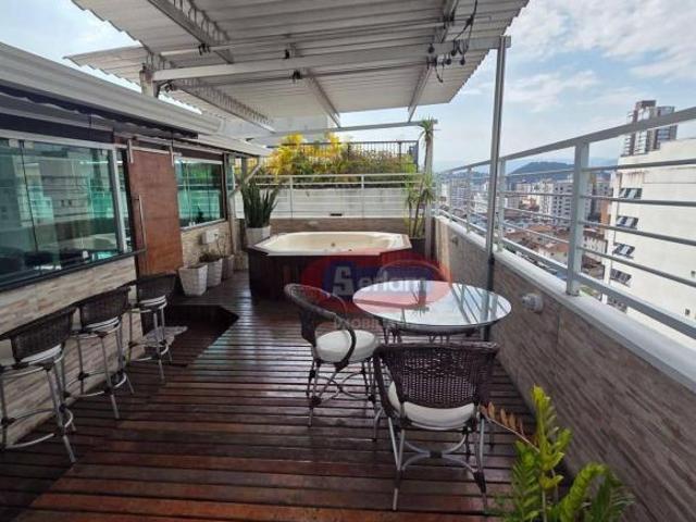 Cobertura com 3 dormitórios à venda, 262 m² por R$ 1.800.000,00 Pompéia Santos/SP