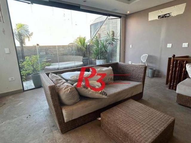 Cobertura com 3 dormitórios à venda, 275 m² por R$ 1.600.000,00 Embaré Santos/SP