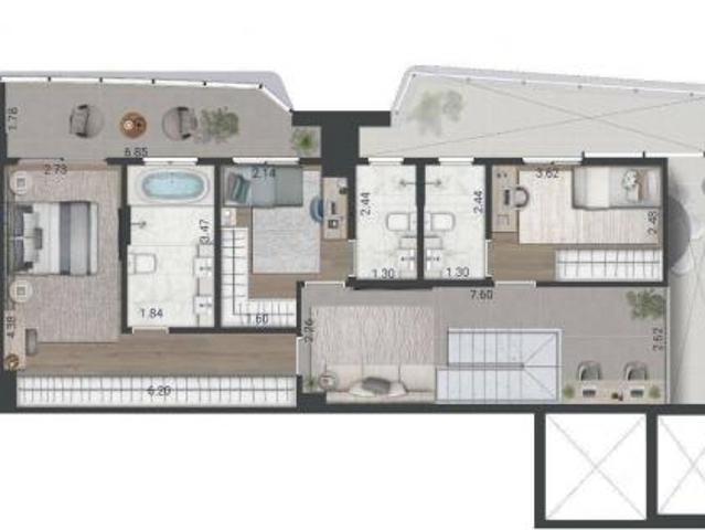 Cobertura com 3 dormitórios à venda, 288 m² por R$ 10.065.007,00 Real Parque São Paulo/SP
