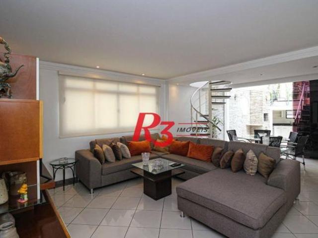Cobertura com 3 dormitórios à venda, 380 m² por R$ 3.520.000,00 Gonzaga Santos/SP