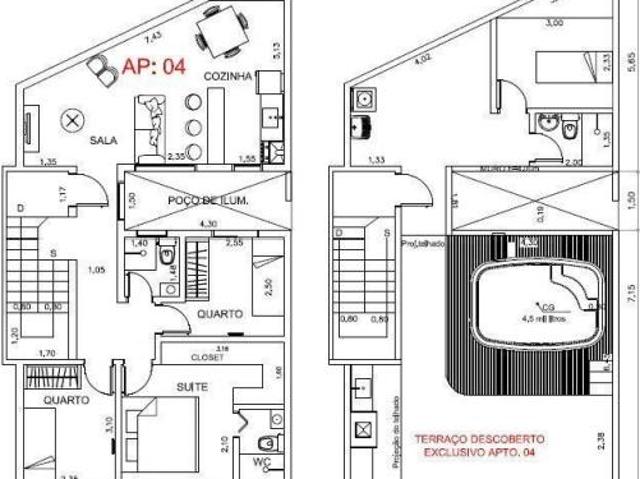 Cobertura com 4 dormitórios à venda, 146 m² por R$ 560.000,00 Parque das Nações Santo André/SP