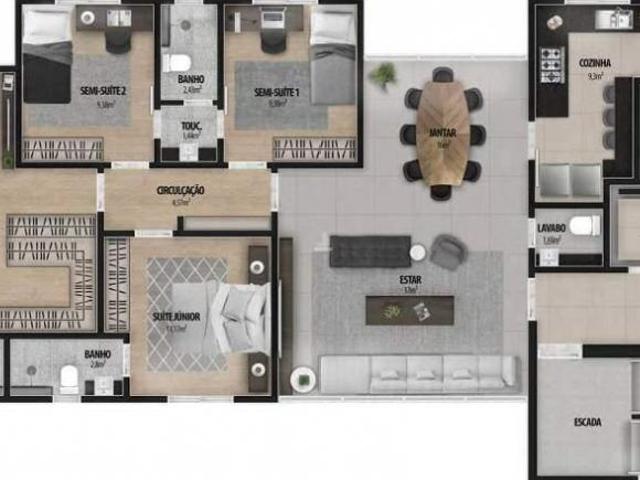Cobertura com 4 dormitórios à venda, 199 m² por R$ 3.582.000,00 São Bento Belo Horizonte/MG