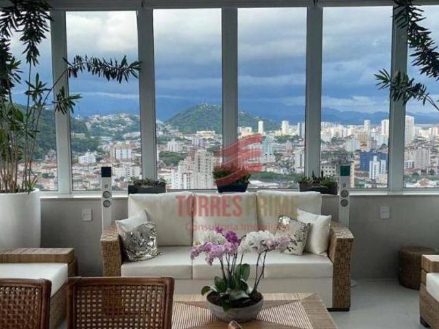 Cobertura com 4 dormitórios à venda, 300 m² por R$ 4.500.000,00 Marapé Santos/SP