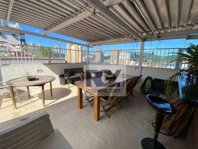 Cobertura com 4 dormitórios à venda, 388 m² por R$ 2.400.000 Ponta da Praia Santos/SP