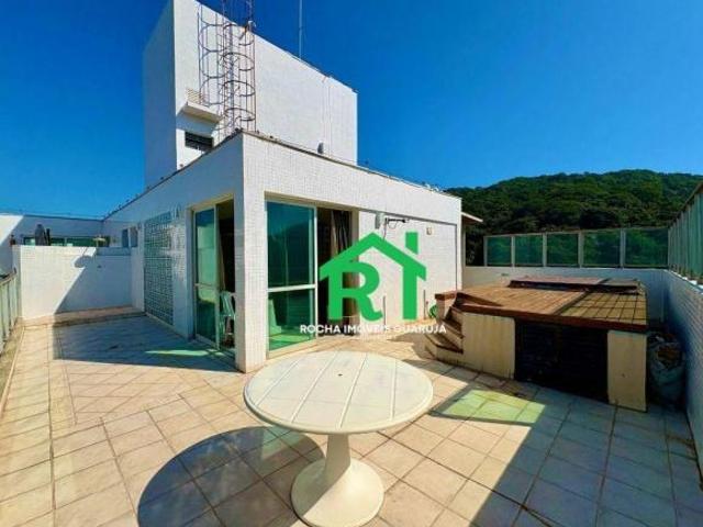 Cobertura com 4 quartos 1 suíte, 2 vagas e lazer à venda em Pitangueiras, Guarujá