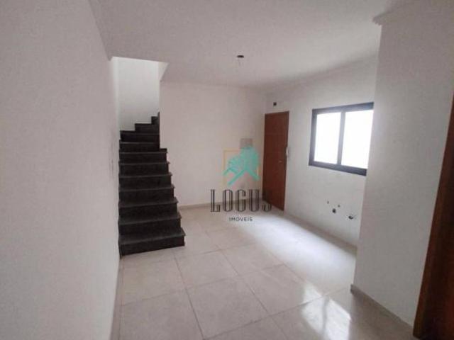 Cobertura com 80m² 40m²+40m² bem distribuído, 2 dormitórios, à venda por R$ 450.000 Jardim Alvor