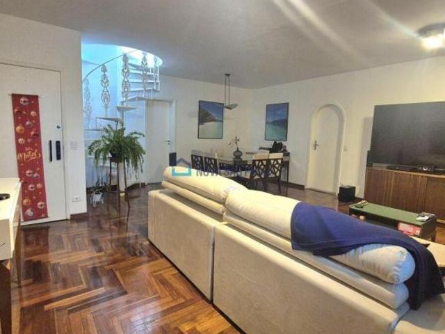 Cobertura a 100 metros do Metrô São Judas com quintal e piscina privativa, 3 vagas!