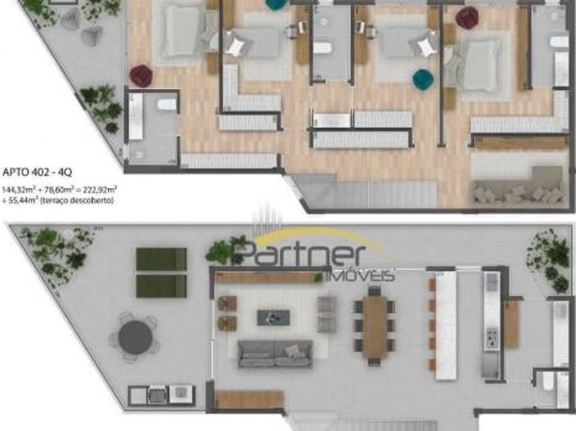 Cobertura à venda, 250 m² por R$ 3.083.058,00 Santa Felicidade Curitiba/PR