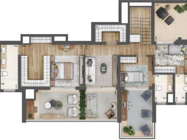 Cobertura a venda 258m2 Chácara Klabin São Paulo SP