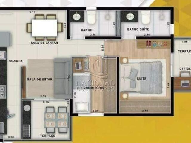 Cobertura à venda, 2 quartos, 1 suíte, 1 vaga, Jardim Santo André/SP