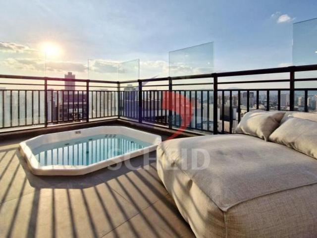 Cobertura à venda, 309 m², 2 andares e pé direito duplo, 4 suítes, 4 vagas fixas