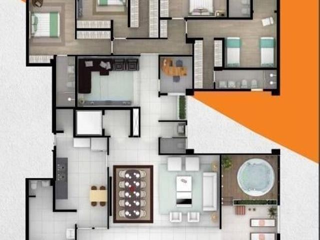 Cobertura a venda, 322 m2 por R$ 2.424.000,00 Vila Nova Aracatuba/SP