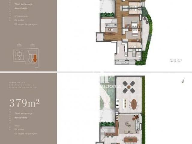 Cobertura à venda, 379 m² por R$ 9.045.775,00 Batel Curitiba/PR