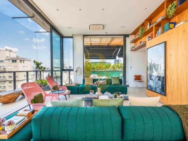 Cobertura á venda com 408m², 04 suítes e 5 vagas no Jardim Paulista