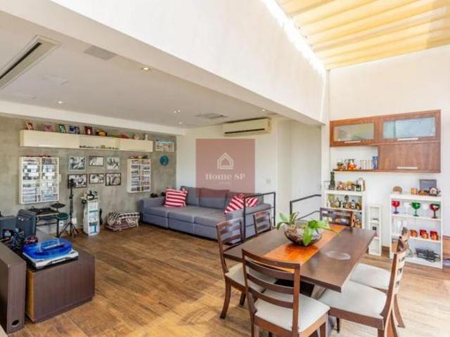 Cobertura á venda no Brooklin 210m² com 2 quartos, sendo 1 suíte, 3 vagas de garagem