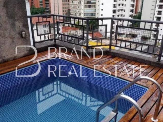 Cobertura á venda no Jardim Paulista, 160m², 1 quarto, 2 vagas, piscina privativa