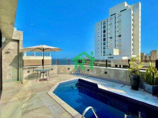 Cobertura à beira mar com 3 quartos 3 suítes, 2 vagas, lazer, Pitangueiras, Guarujá/SP