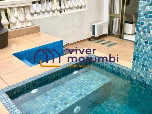 Cobertura assobradada duplex, 3 dorms 1 ste, 3 vgs, 3 salas, com piscina, sauna e churrasqueira