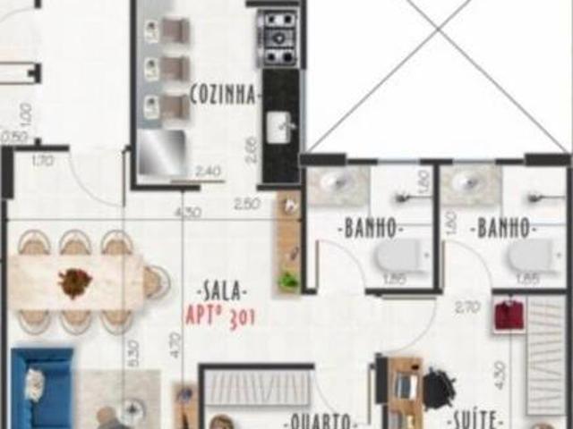 Cobertura de 4 quartos, 161m² no bairro Jardim Glória, em Juiz de Fora