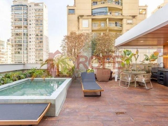 Cobertura de Alto Padrão, 220m2, Lazer completo, 1 suite, Vila Nova Conceição